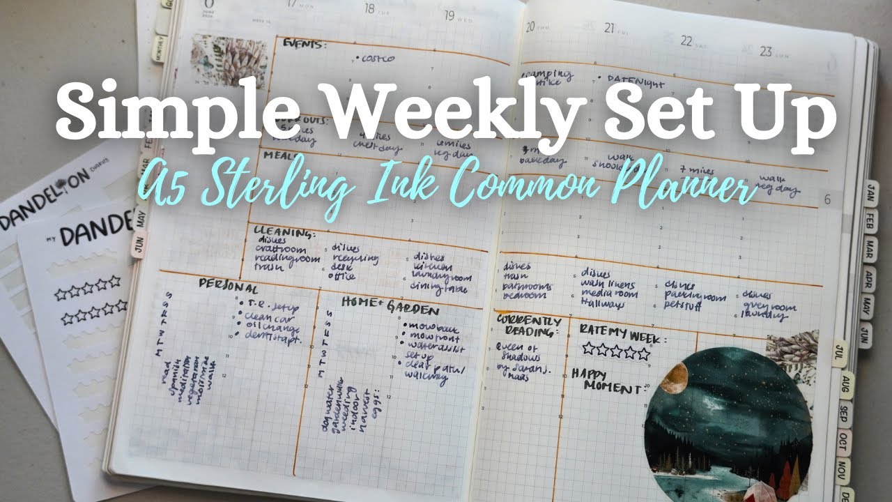 Simple Plan with Me in my Sterling Ink A5 Common Planner - YouTube