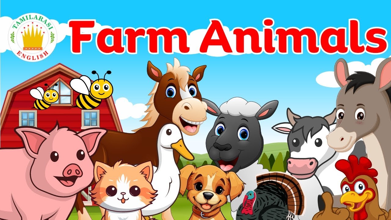 Learn Farm Animals Names and Sound - Tamilarasi English - YouTube