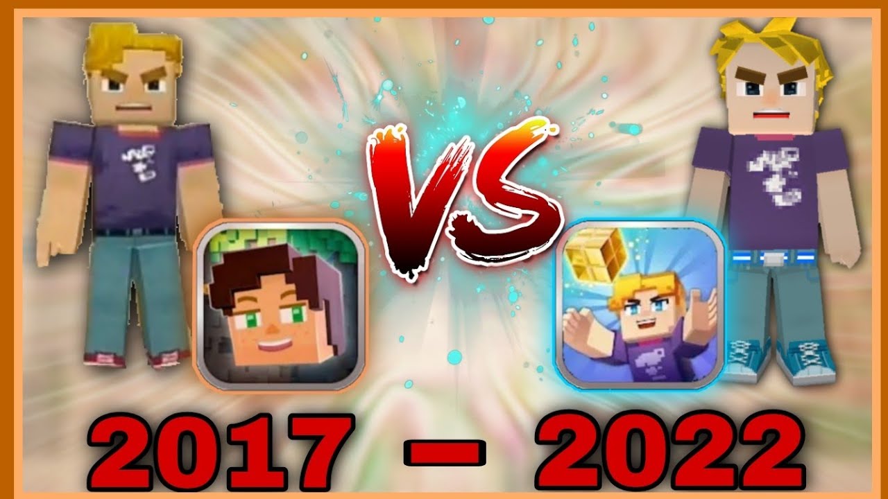 Blockman go 2017 vs Blockman Go 2022 - YouTube