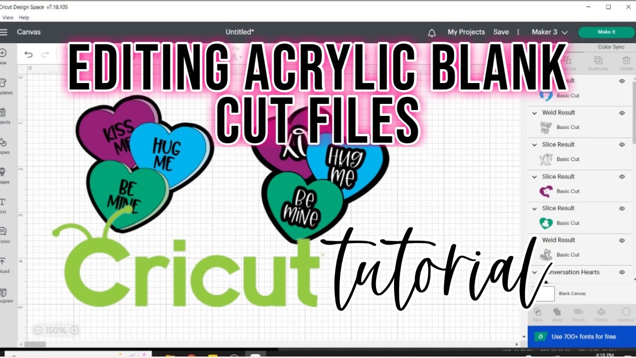 Editing Acrylic Blank Cut Files Tutorial - YouTube