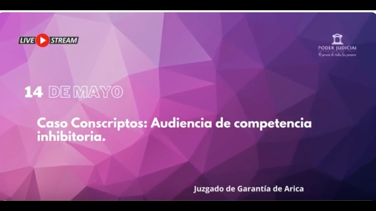 Caso Conscriptos: Audiencia de competencia inhibitoria - YouTube