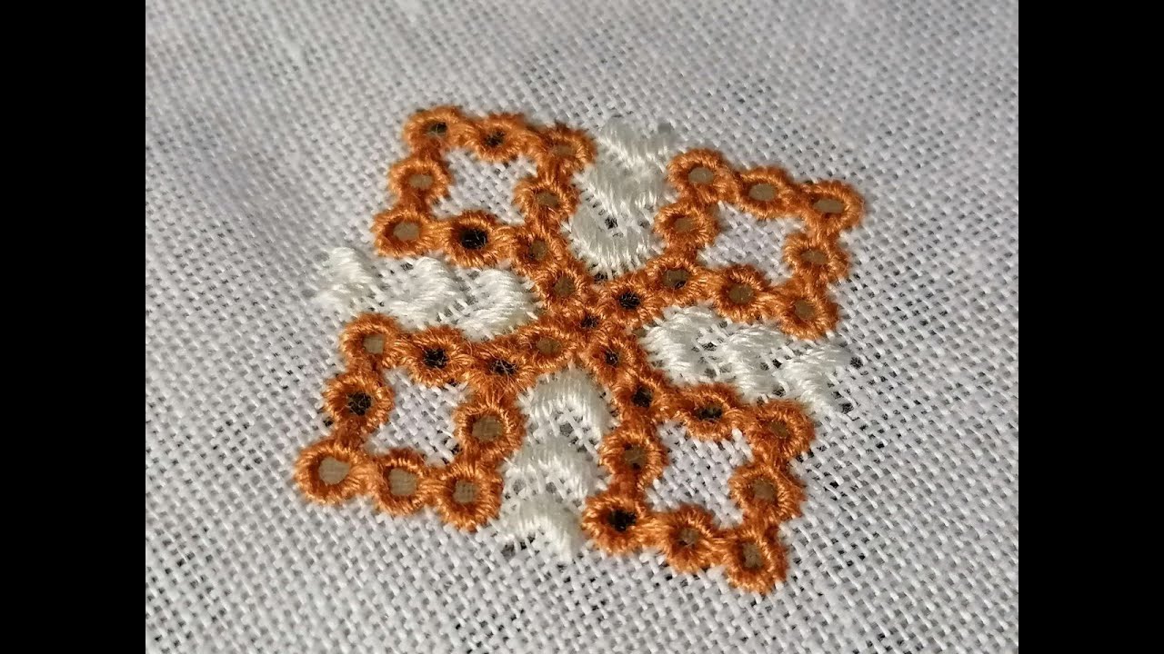 Зразок вишивки мережане коса гладь вишивка Hand Embroidery Youtube