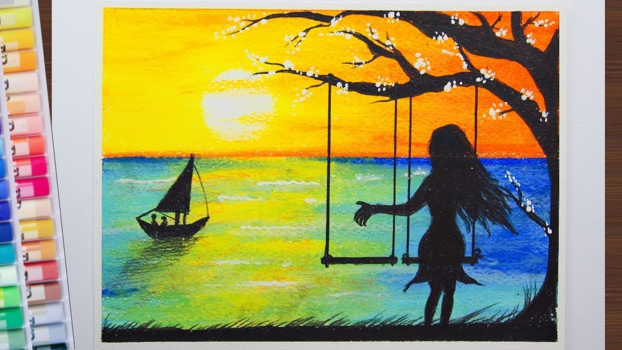 Long Distance Couple scenery drawing | การวาดภาพคู่รักที่อยู่ห่างไกล ...