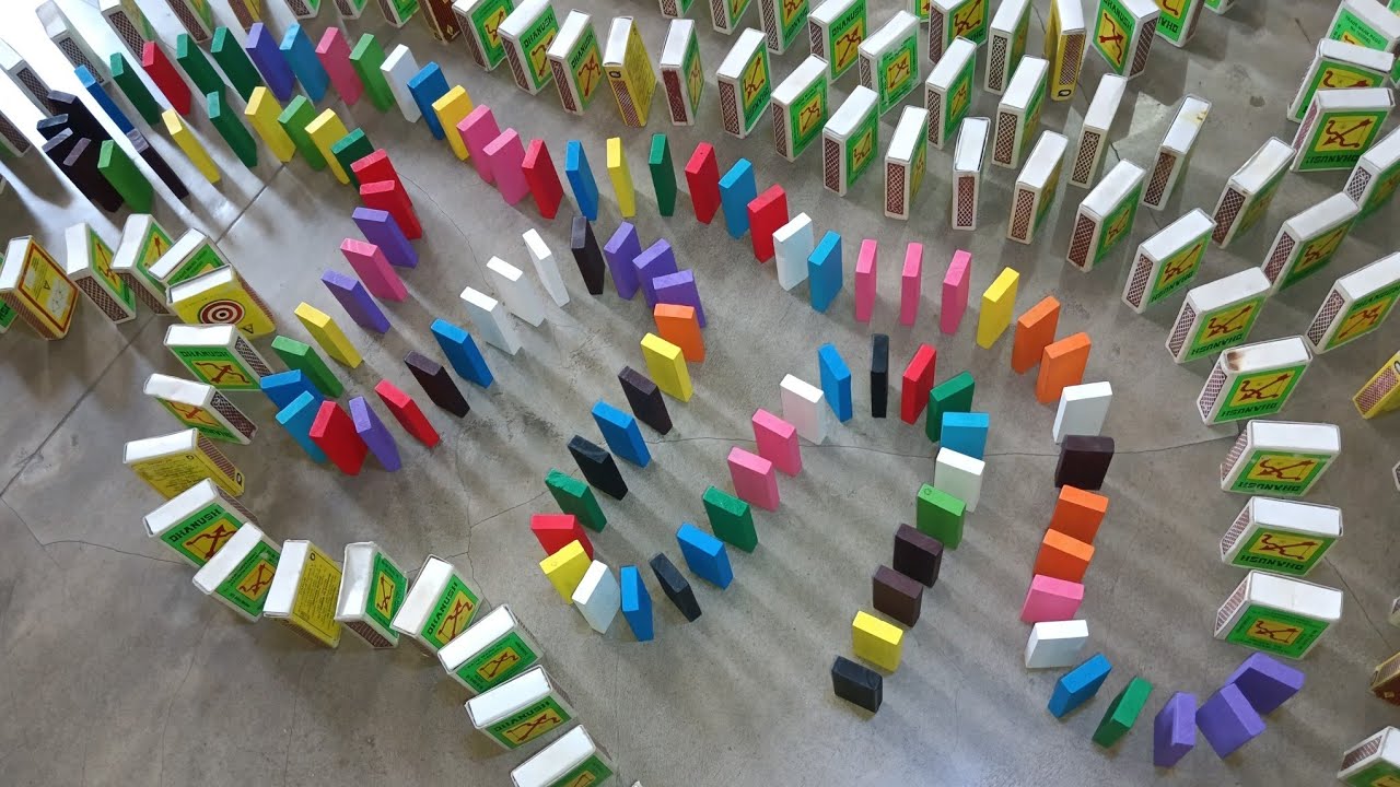 Matchbox Dominos Effect | Colourful Dominos Effect ️‍🔥😱😍 - YouTube