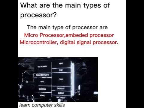 types of processor|by learn computer skills - YouTube