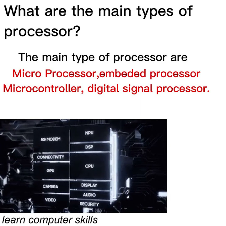 types of processor|by learn computer skills - YouTube
