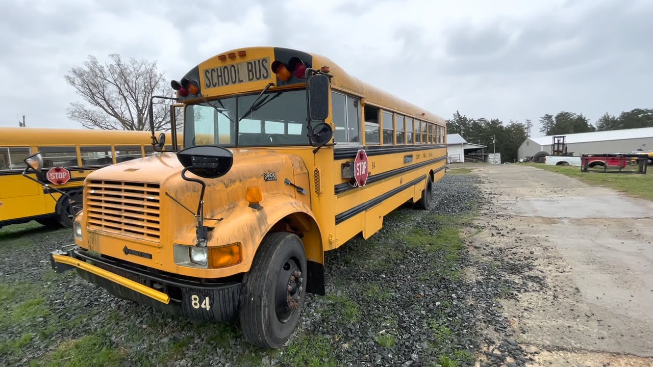 Schoolbus mobile workshop conversion, part 1 - YouTube