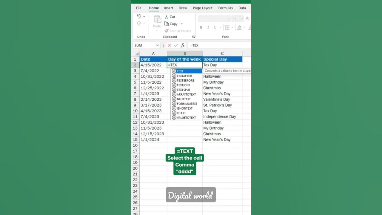 Calculate Day In Excel YouTube calculate-day-in-excel-youtube