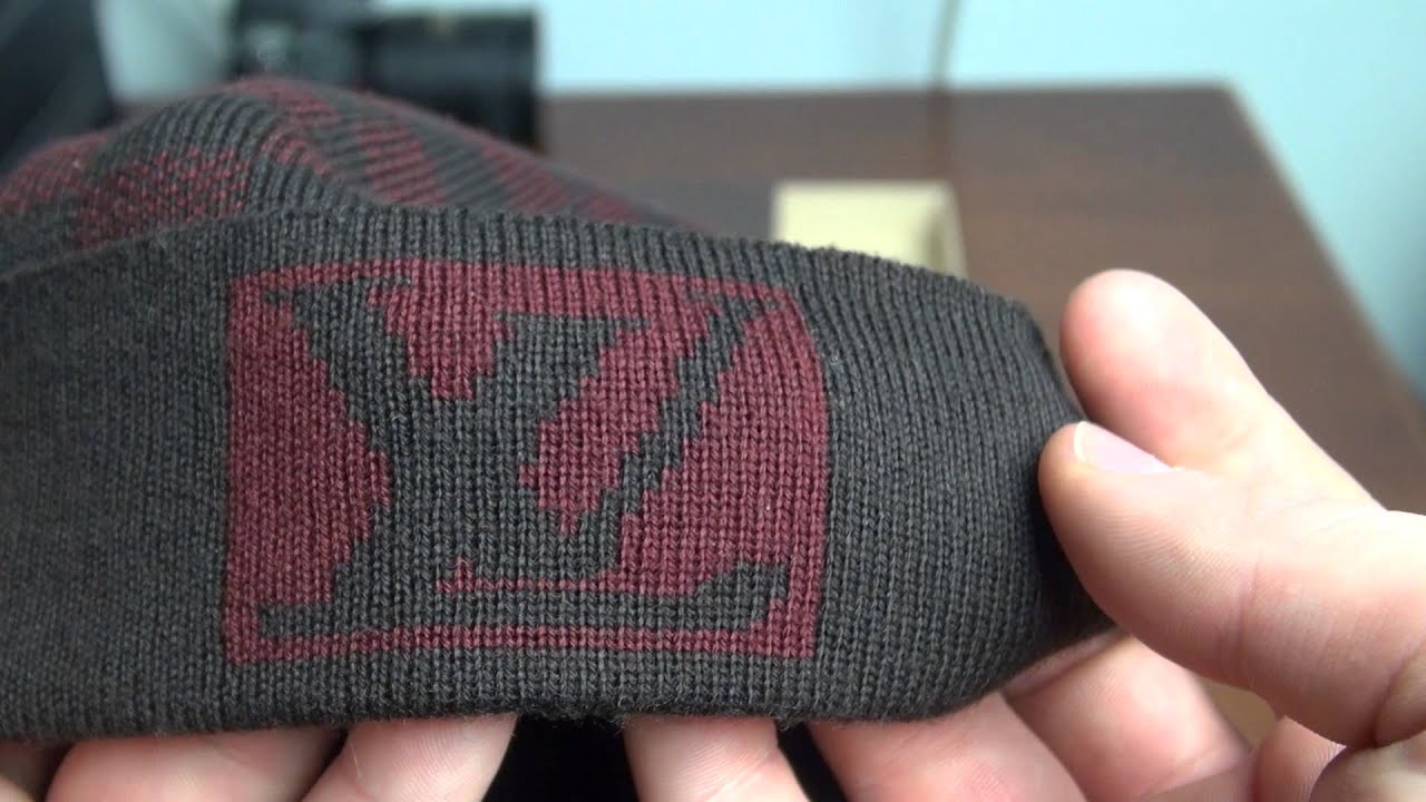 Louis Vuitton Red Damier Graphite Wool Hat Cap - YouTube