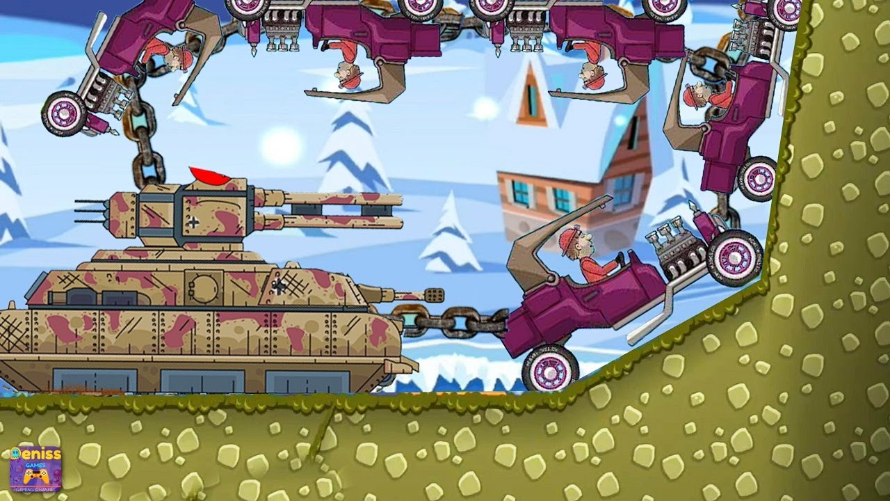"TANK COMBAT" - ALL TANK BOSS VS "HILL CLIMB RACING " - HOT ROD VEHICLE ...