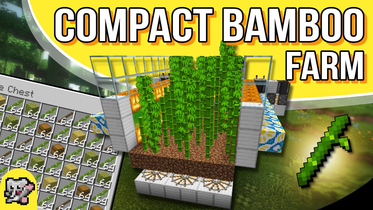 Compact Bamboo Farm | Minecraft Farm Tutorial | BEDROCK MCPE XBOX PS ...