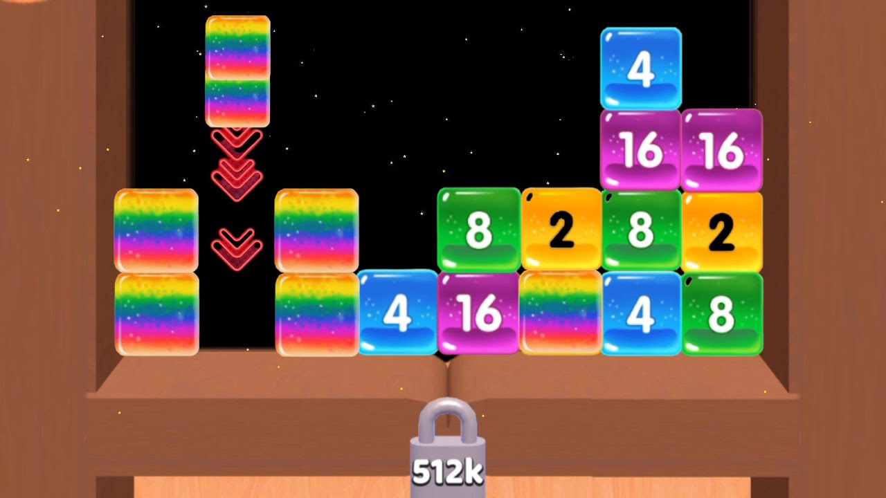 Jelly falling game - jelly fill 2048 gameplay max level part 1 # ...