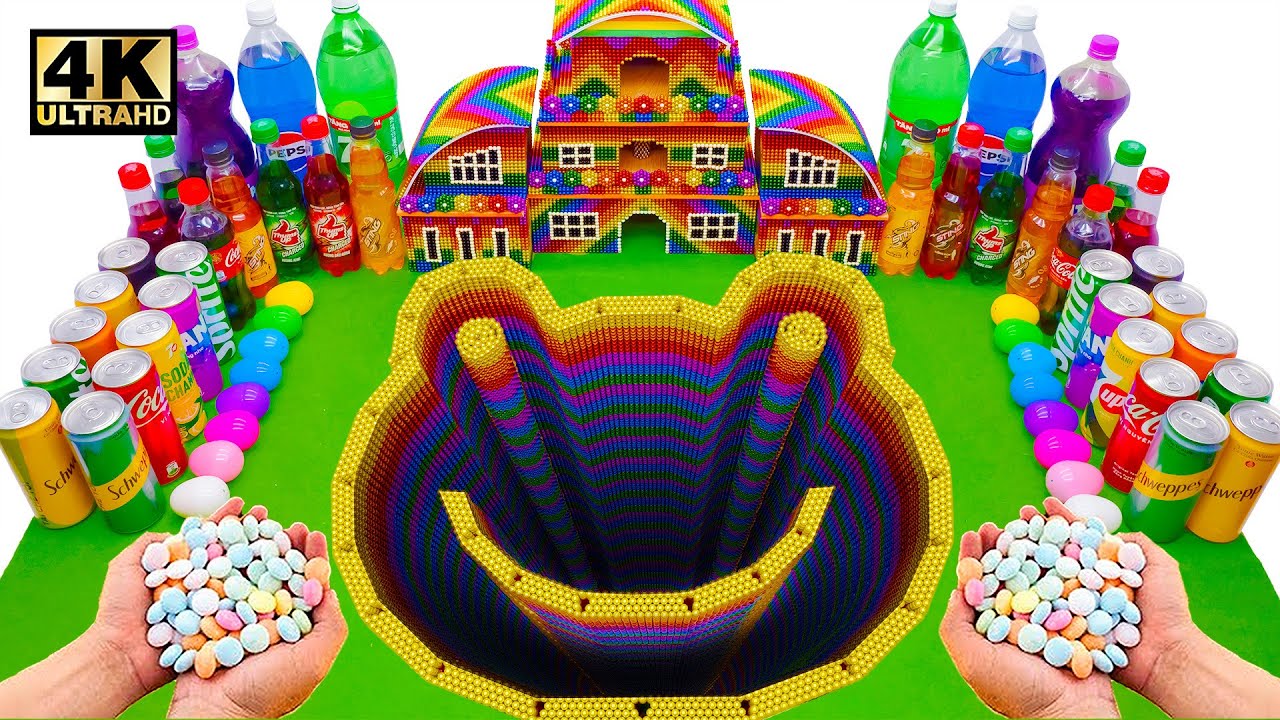 How to make Frog Hole with LEGO, Fanta, Pepsi, Mtn Dew, Orbeez, Coca ...