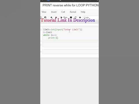 Python Program to print Reverse natural numbers for loop #short # ...