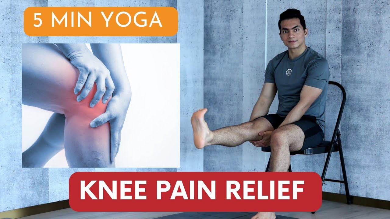 5 min yoga for knee pain | 5 min yoga for knee | yoga for knee pain ...