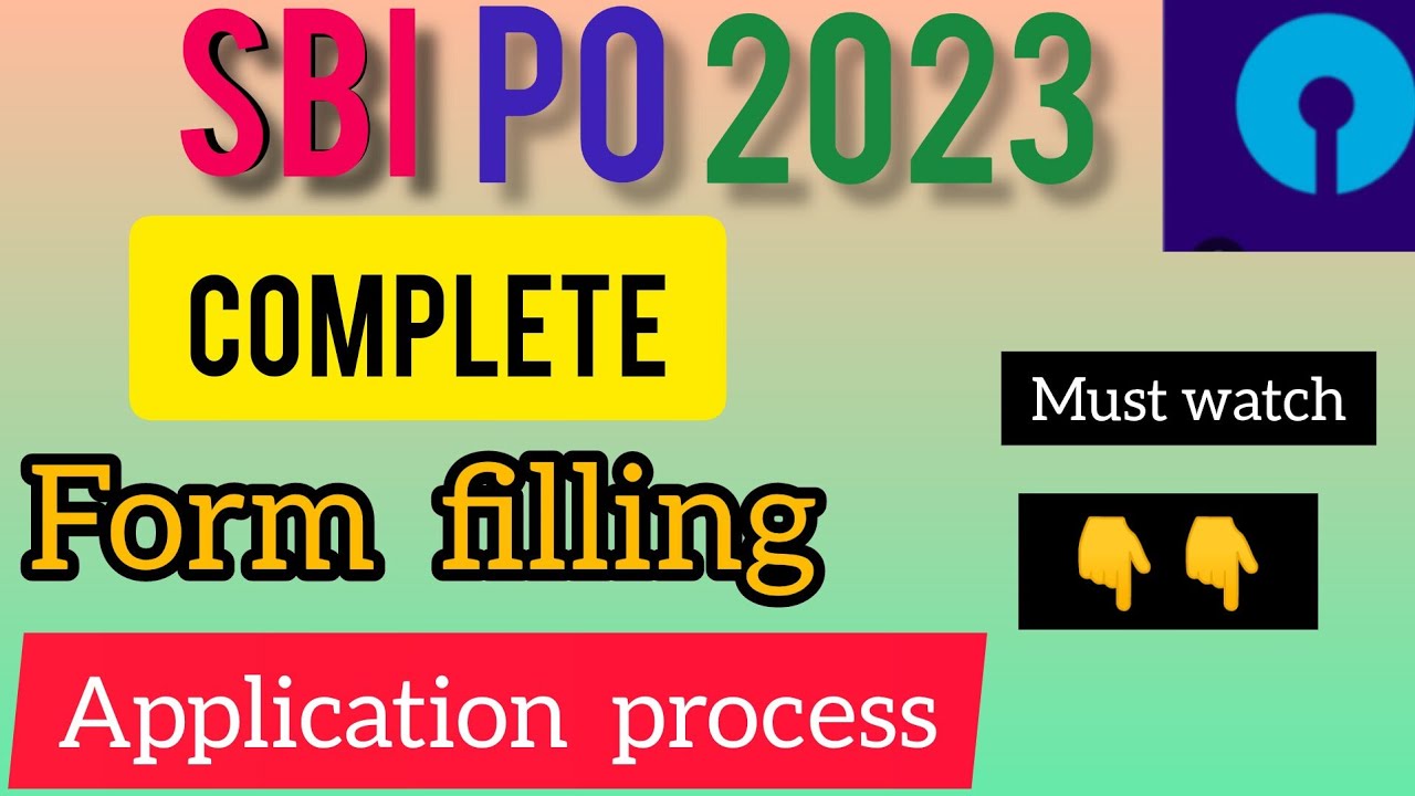 SBI PO Online Form 2023 kaise bhare|| How to fill SBI PO Online form ...