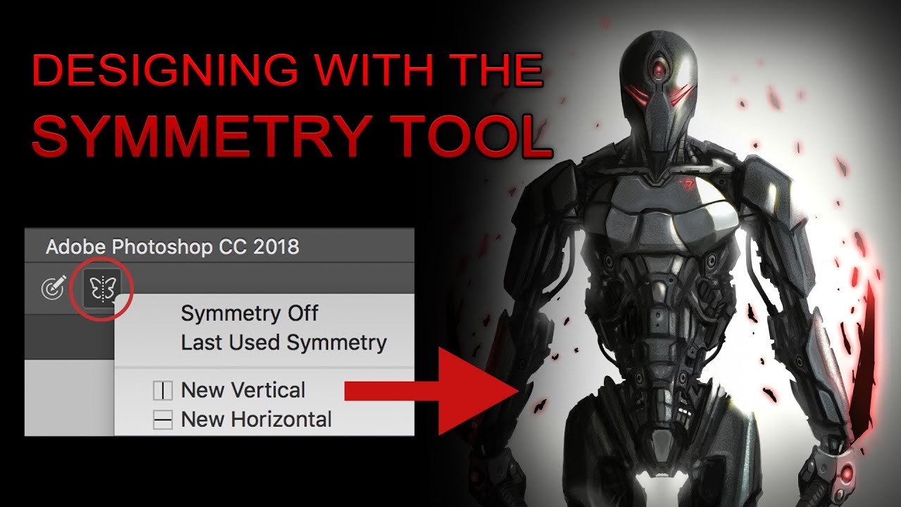 Designing a Character with Symmetry - Photoshop CC 2020 - YouTube