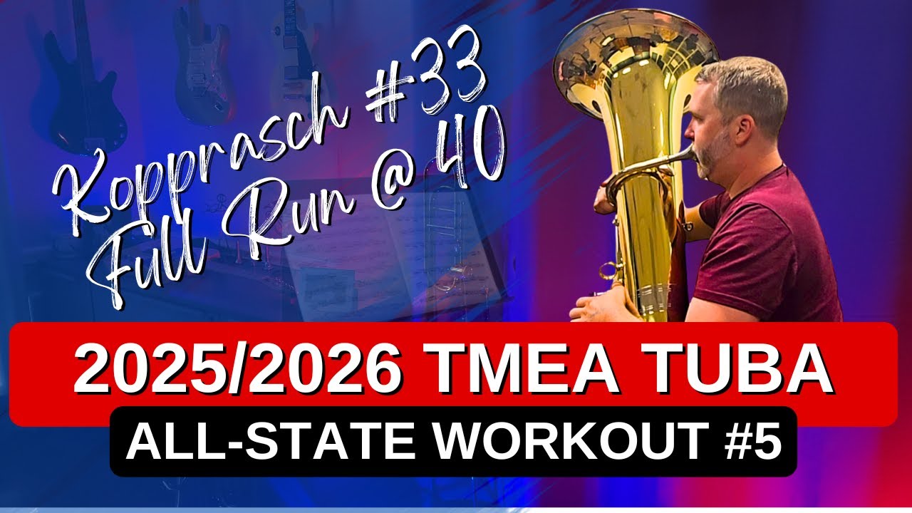 TMEA 2025/2026 Tuba Audition: Region/All-State Etude #1 Play-Along ...