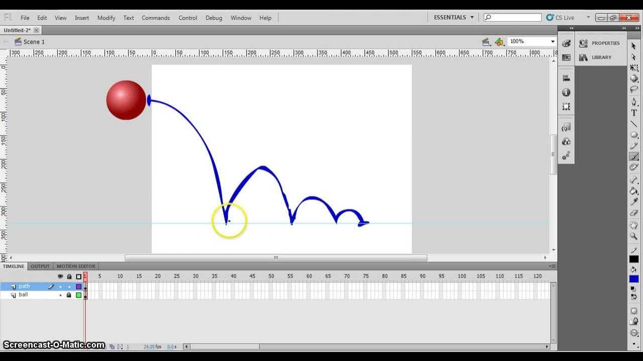 Animation Principles: Squash and stretch- animating a bouncing ball on ...