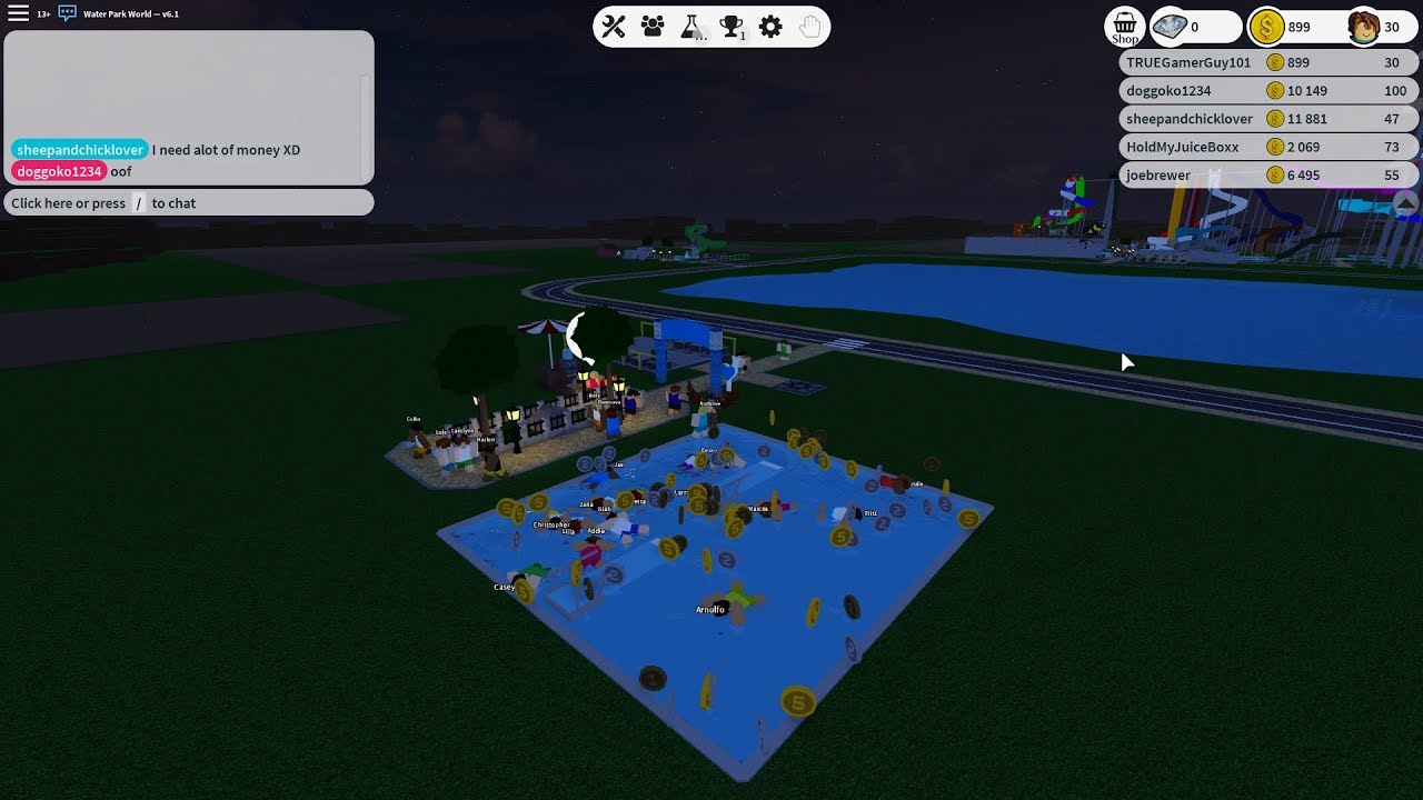 Almost 30 Minutes to Make (Some) of a Beach! - Roblox Water Park World ...