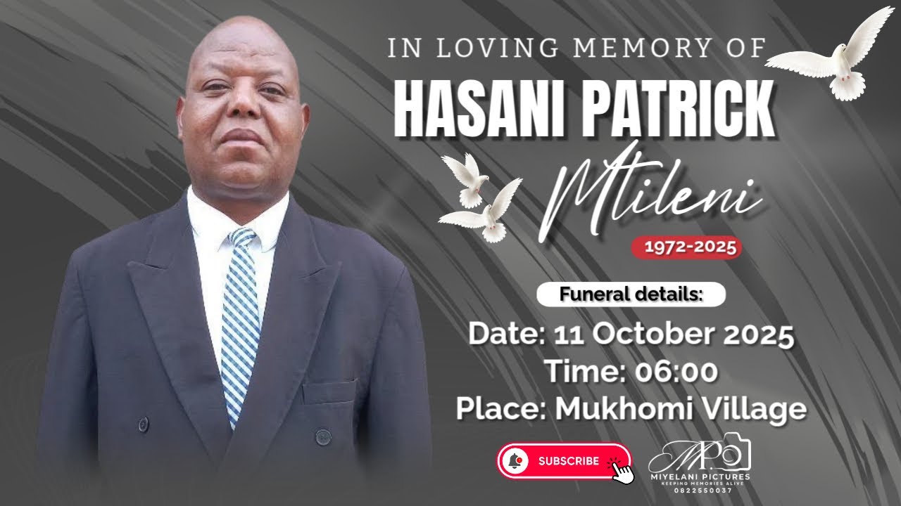 FUNERAL SERVICE OF HASANI PATRICK MTILENI - YouTube