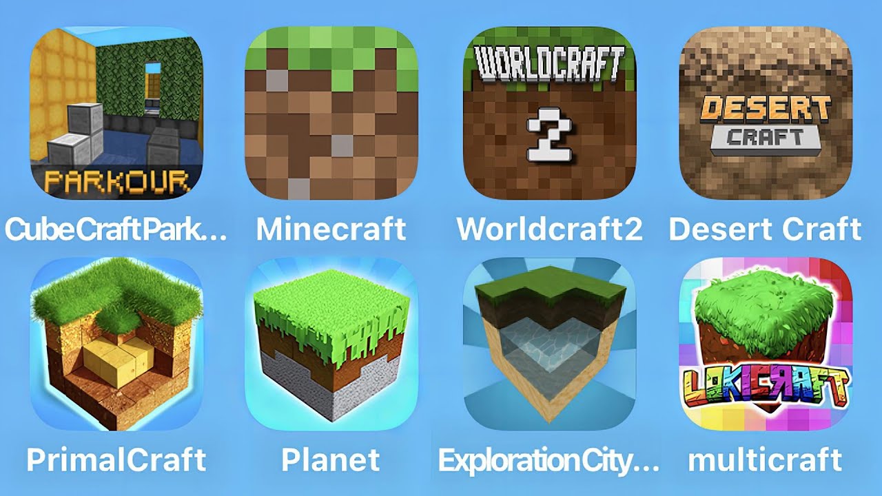 Cube Craft Parkour, Minecraft, Worldcraft 2, Desert Craft, PrimalCraft ...