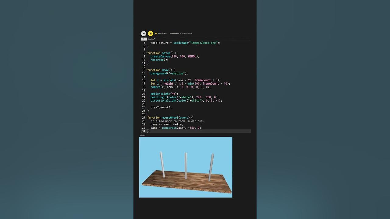 How To Code Tower Of Hanoi Pt 4 P5js Javascript Coding Learncoding Gamedev Youtube