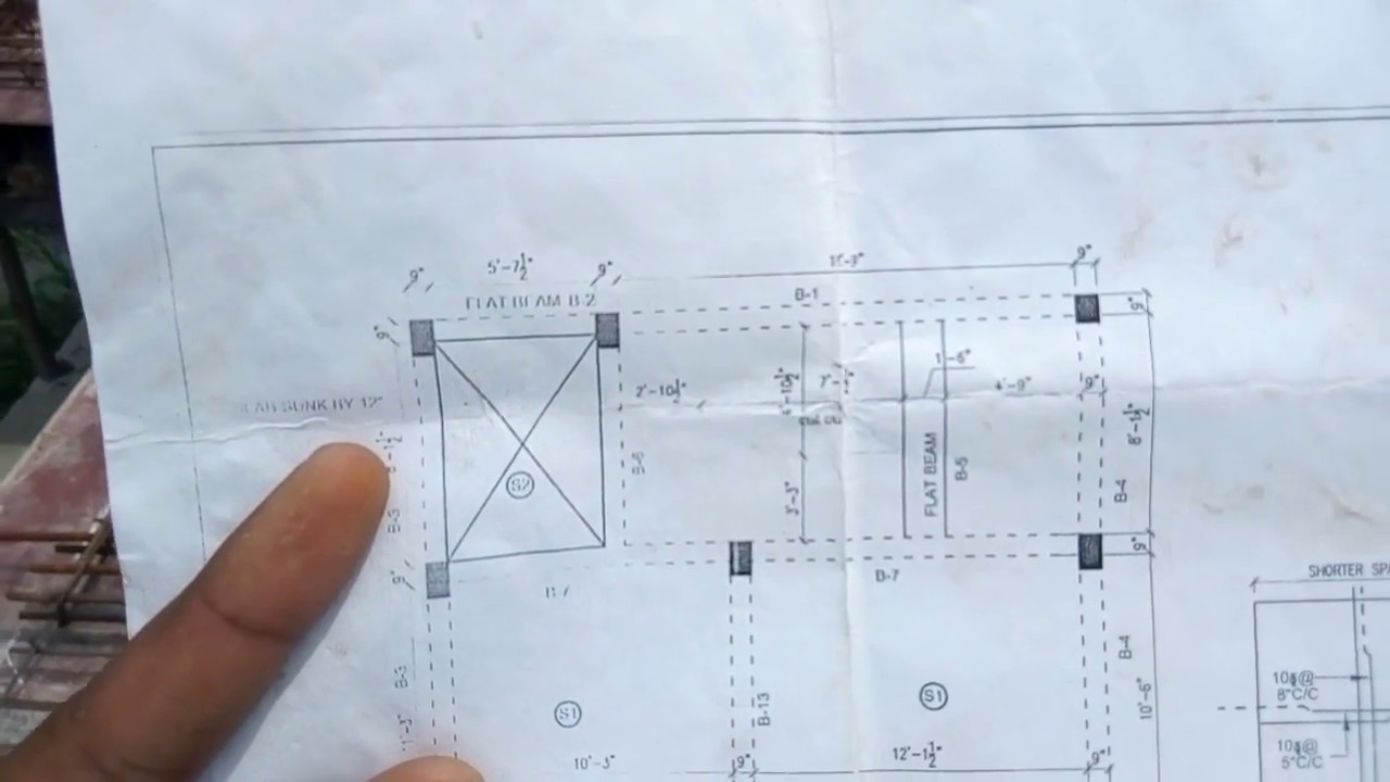 Down Portion in Slab Level | Sunken In Slab Level | Slab Reinforcement ...