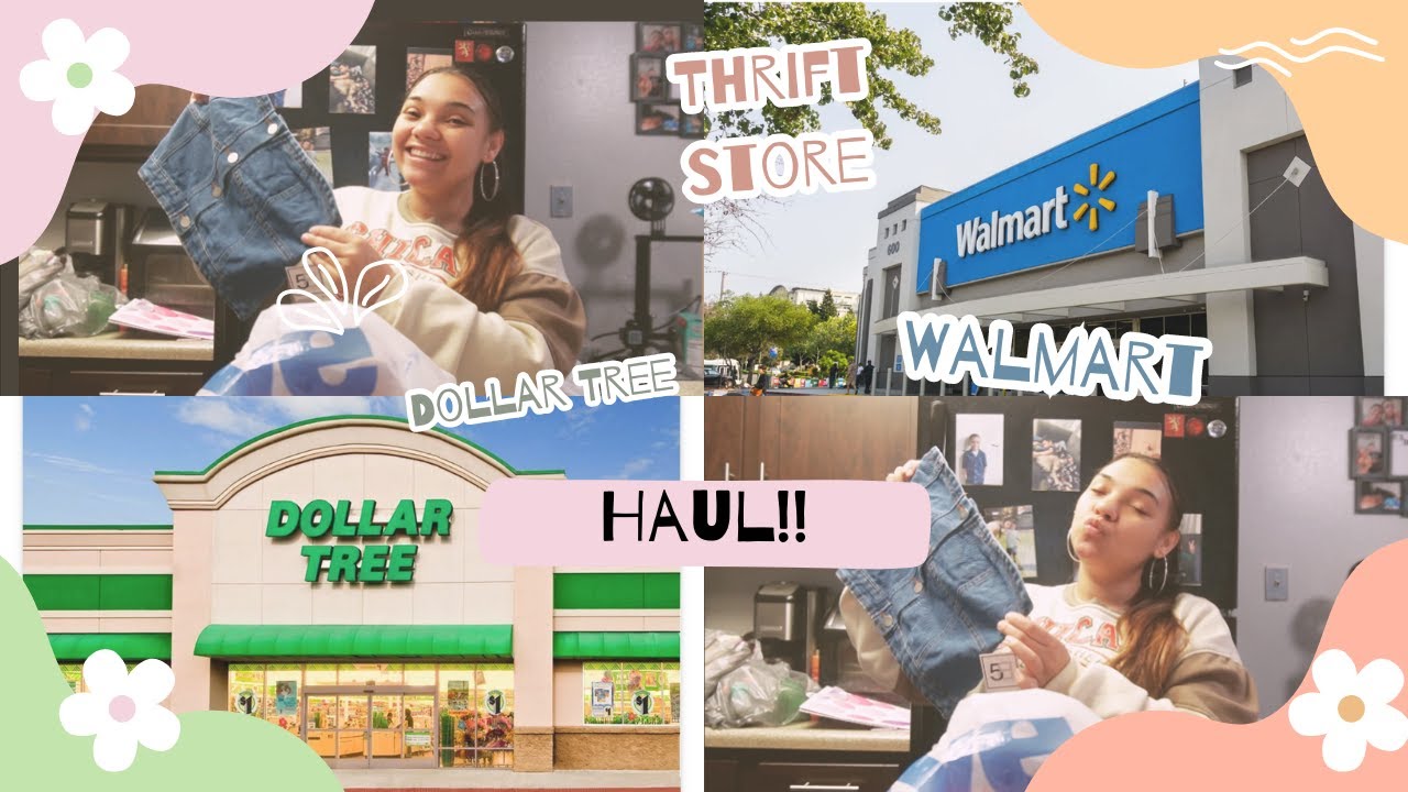 Thrift Store, Walmart, Dollar Tree and 5 Below Haul ! - YouTube