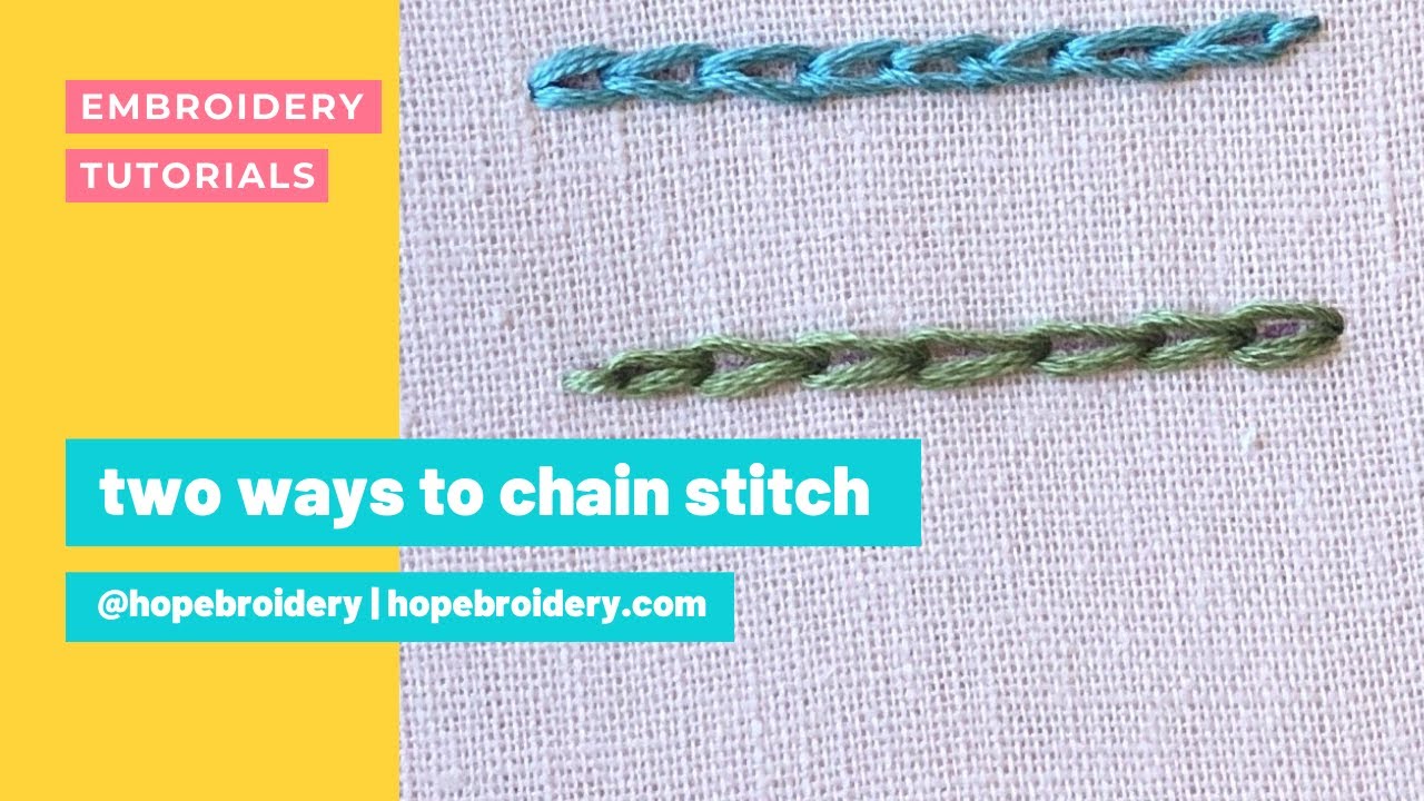 Two ways to chain stitch - YouTube