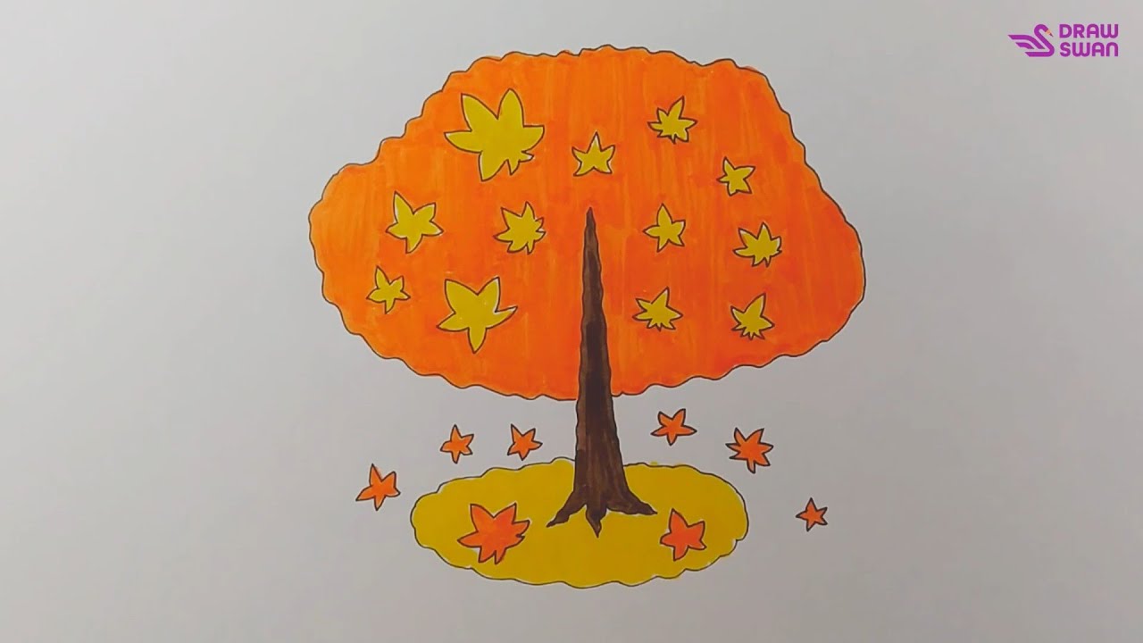 How to draw a Japanese maple tree - YouTube