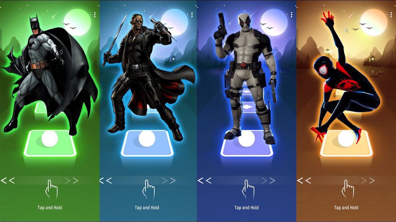 DC Marvel Tiles Hop, Batman vs Blade vs Deadpool X Force vs Miles ...