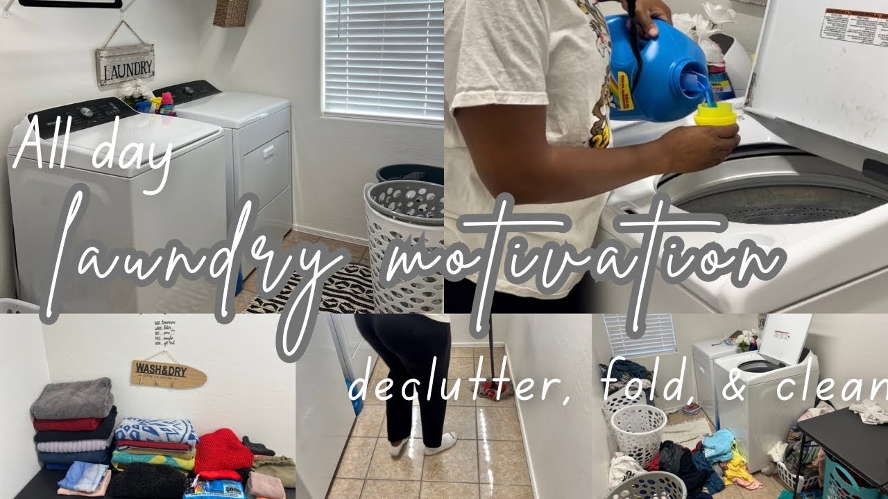 ALL DAY LAUNDRY | WASH + DECLUTTER | LAUNDRY MOTIVATION | SPEED CLEAN ...