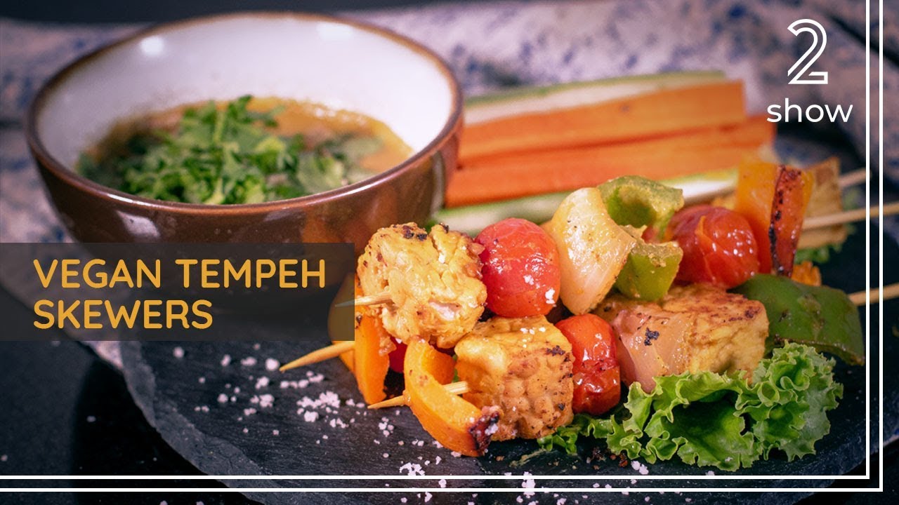 Delicious Tempeh Satay | Vegan Fitness Recipe - YouTube