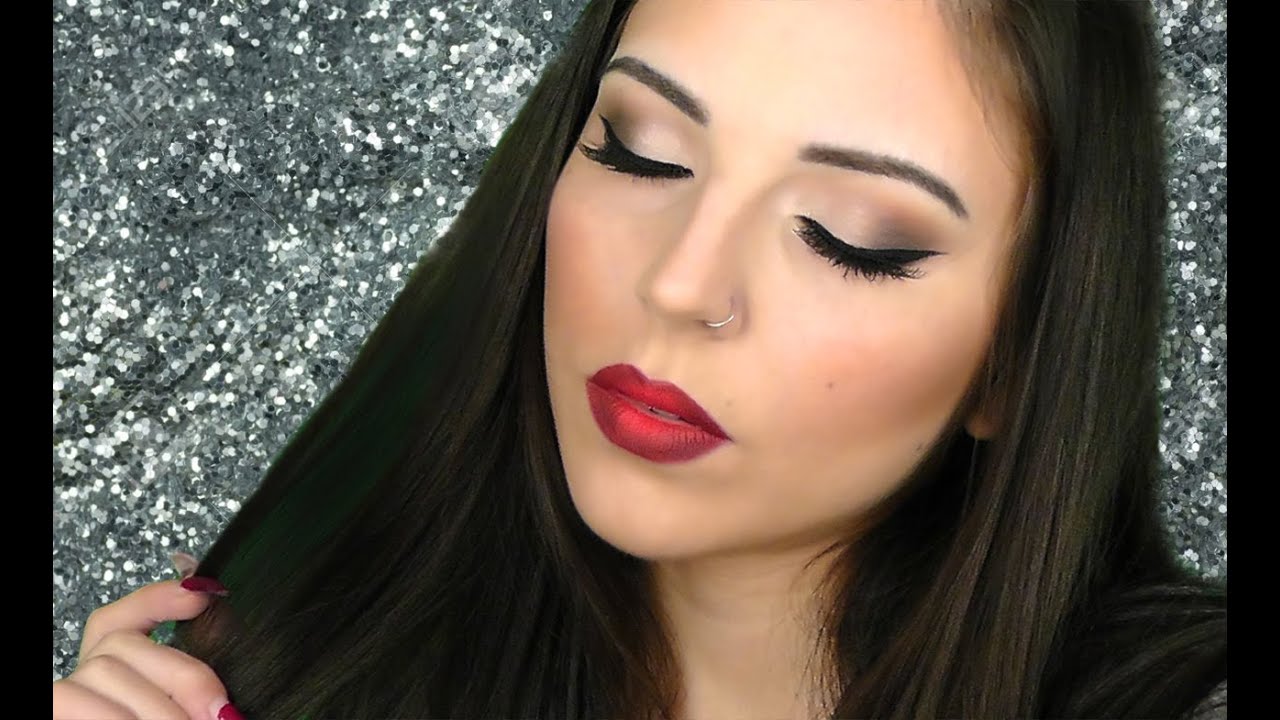 Classic Glam Eyes and Red Ombre Lips | Fall Makeup Tutorial | RobertaTravagliniMakeup - YouTube