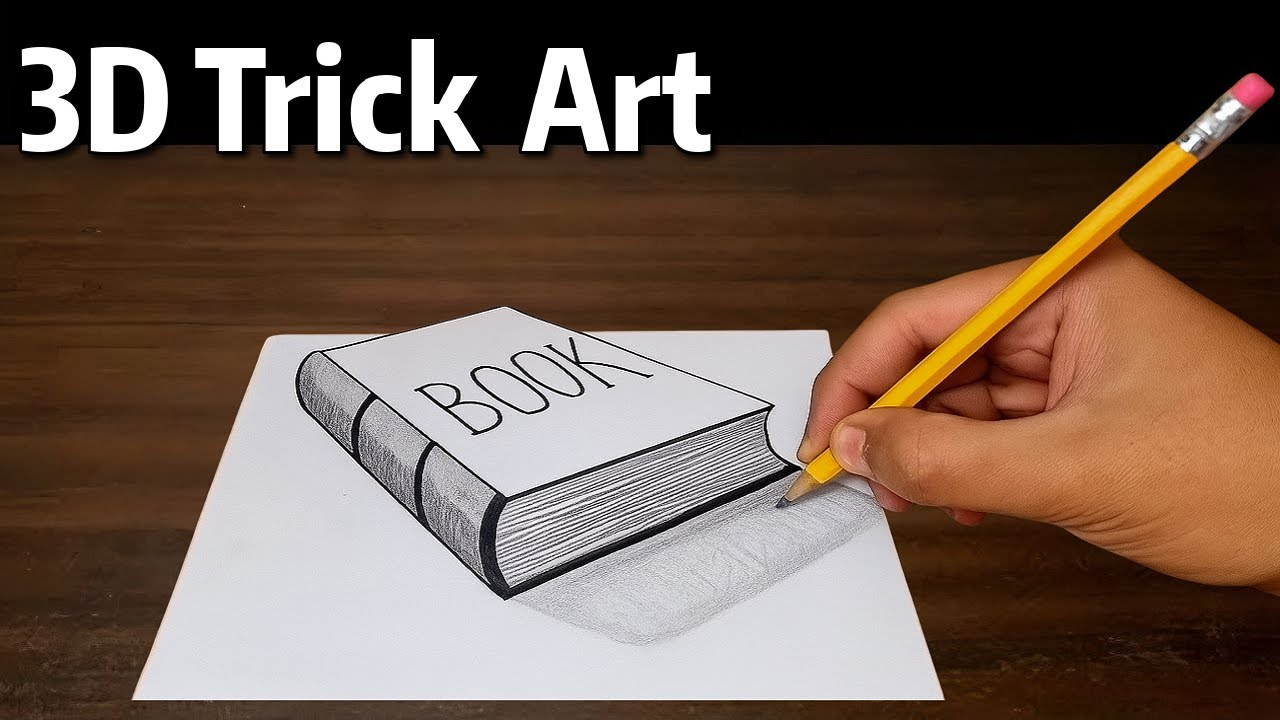 3D Trick Art on Paper, with a BOOK Real Optical Illusion - YouTube