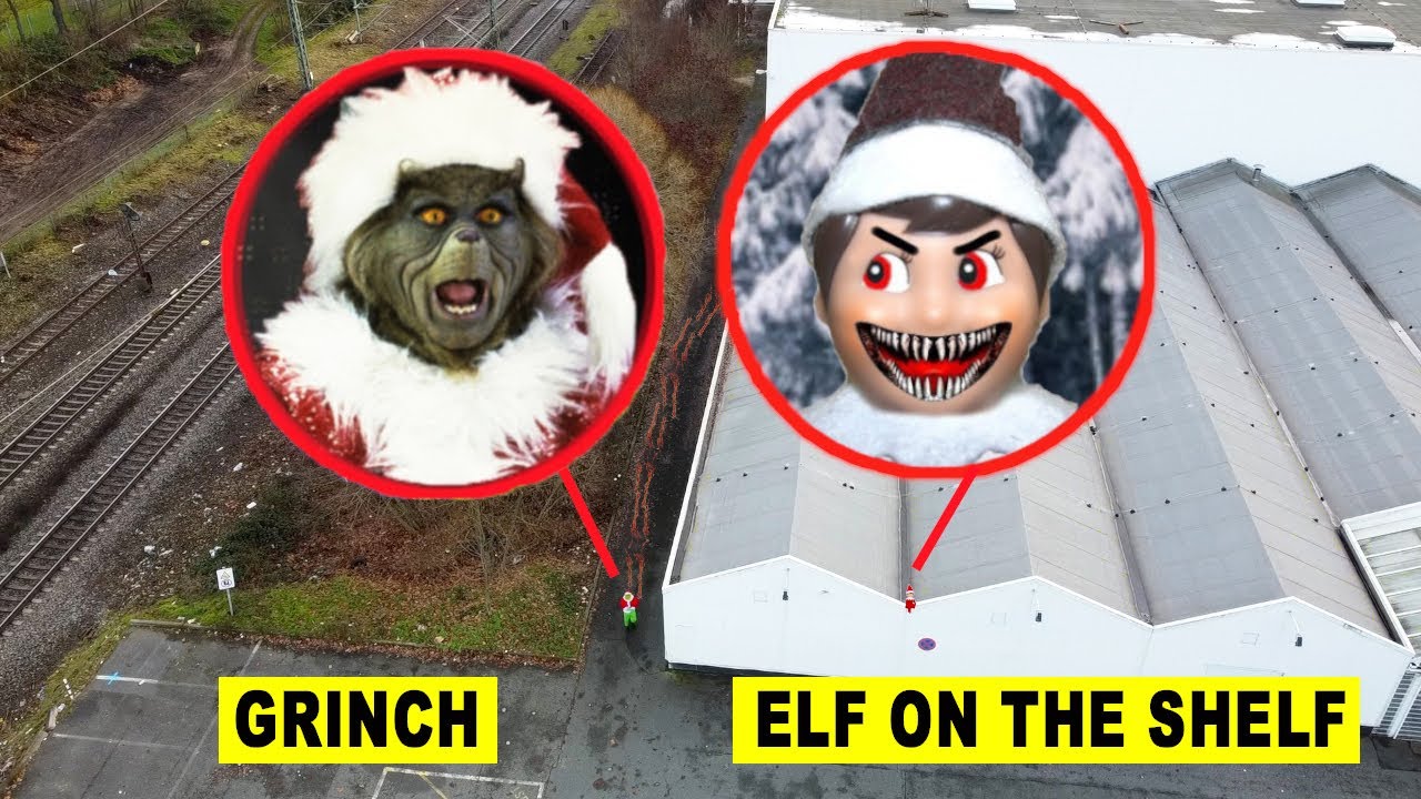 DROHNE überwacht GRINCH vs ELF ON THE SHELF um 3 UHR vor ...