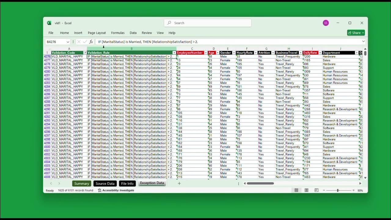 Excel-Based Data Exception Reporting - YouTube