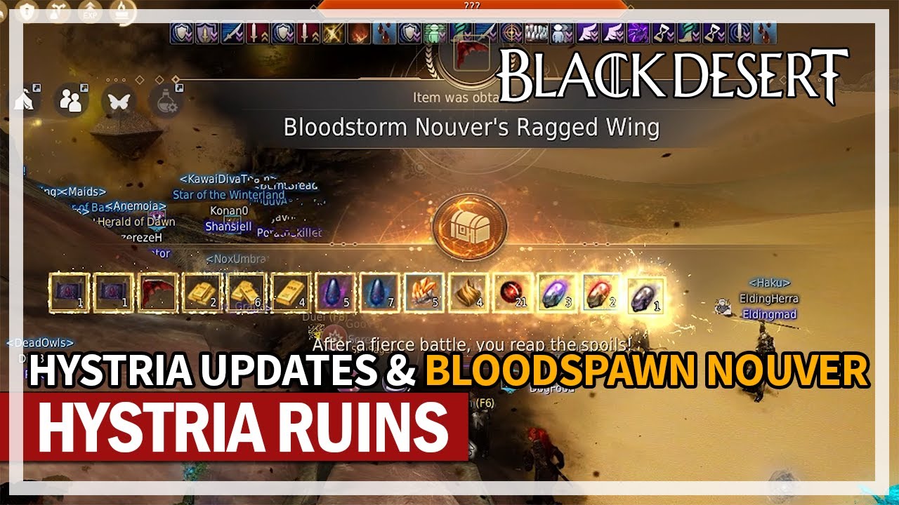 Hystria Ruins Grind & Bloodspawn Nouver Boss | Black Desert - YouTube