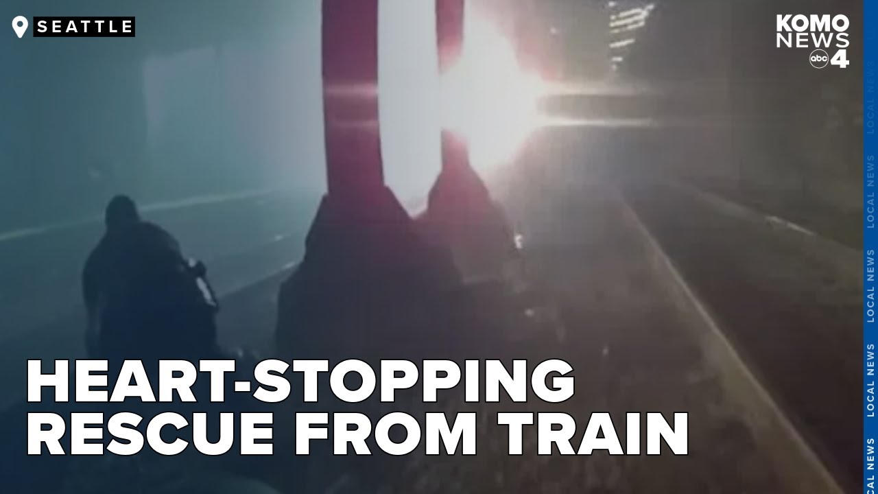 Heart-stopping rescue: Officer pulls man to safety seconds before train ...