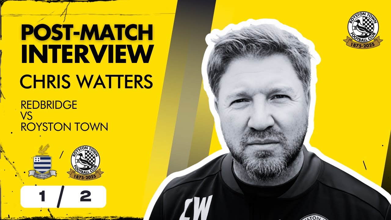 POST-MATCH INTERVIEW - REDBRIDGE (AWAY) - FA CUP - CHRIS WATTERS - YouTube