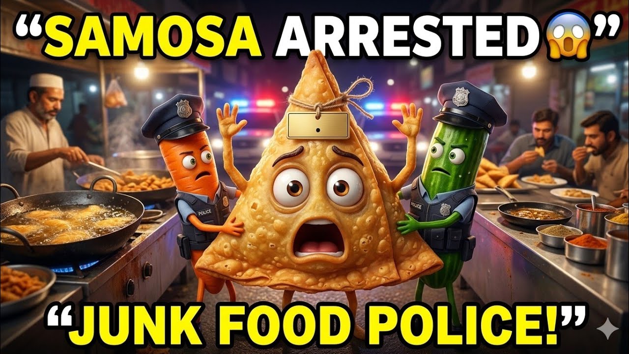 Breaking News: Samosa Arrested by Health Police! 😱 Junk Food on Trial ...