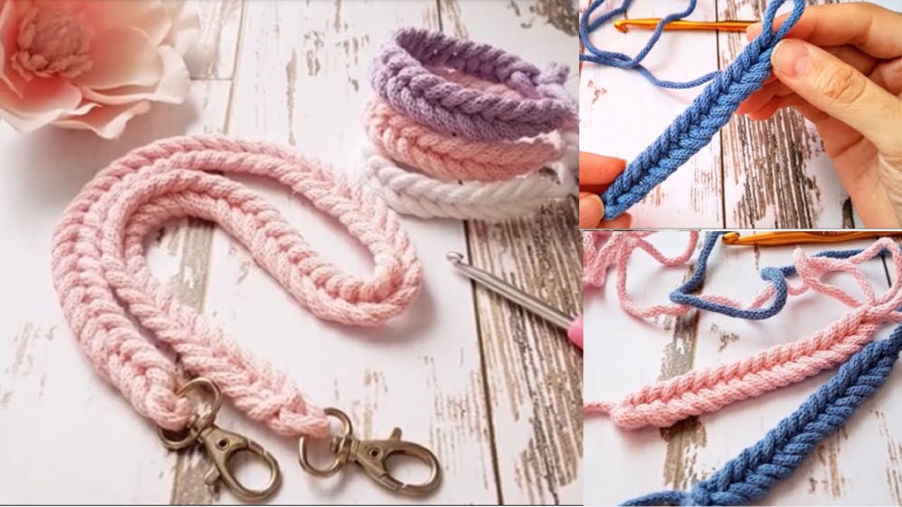 Crochet Strap for bag| Chain Stitch | leonyvie handicrafts - YouTube