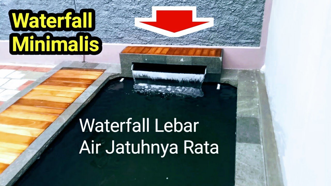 Cara Membuat Waterfall Kolam Koi, Agar air terjun lebar dan rata - YouTube