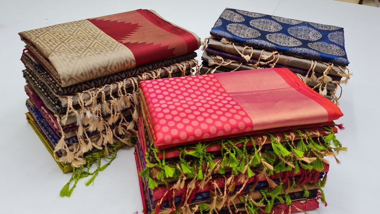 Grand Jari Work Silk Sarees With Silk Mark Certified ||Temple Border ...