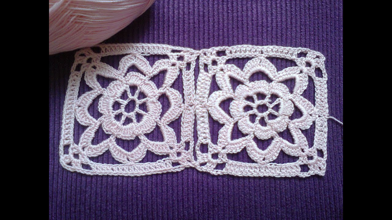 Квадратный мотив. The square motif. - YouTube