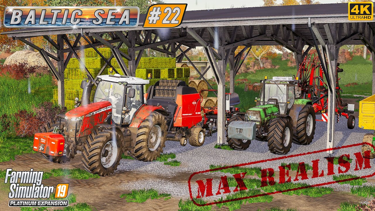 MAX REALISM in The Baltic Sea #22 ⭐ Farming Simulator 19 ⭐ 4K Timelapse ...
