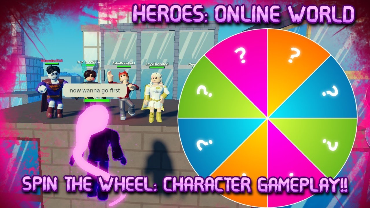 SPIN THE WHEEL RANDOM CHARACTER GAMEPLAY TILL I DIE | HEROES ONLINE ...
