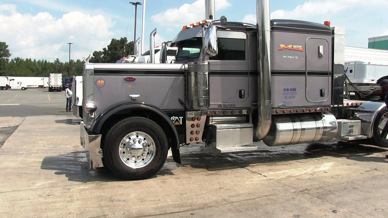 Grey Peterbilt Semi Truck At Bordentown NJ Truck Stop - YouTube