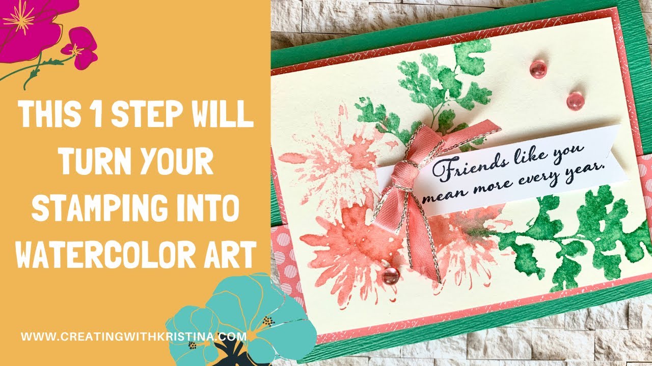 This 1 Step will turn your Stamping into Watercolor Art - YouTube
